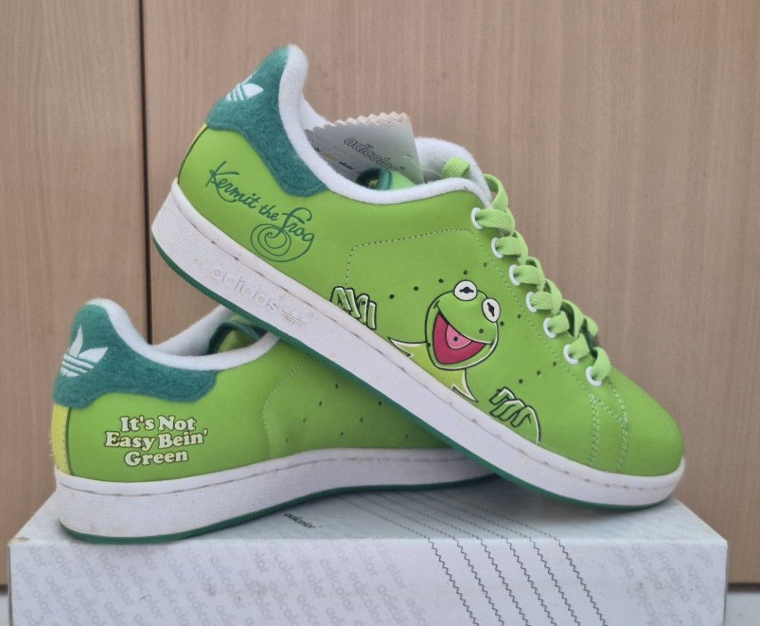 Vintage Adicolor Adidas Stan Smith x The Muppets Kermit The Frog Size ...