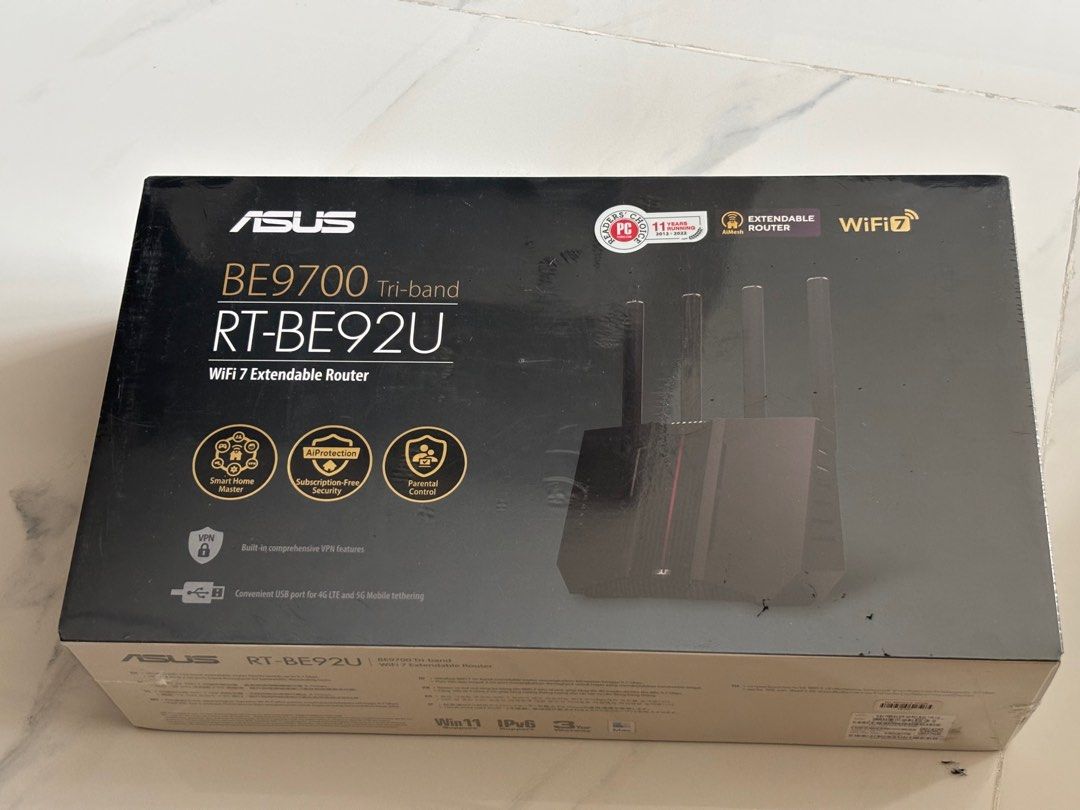 ASUS BE9700 Tri-band RT-BE92U WiFi 7 Extendable Router, Computers ...