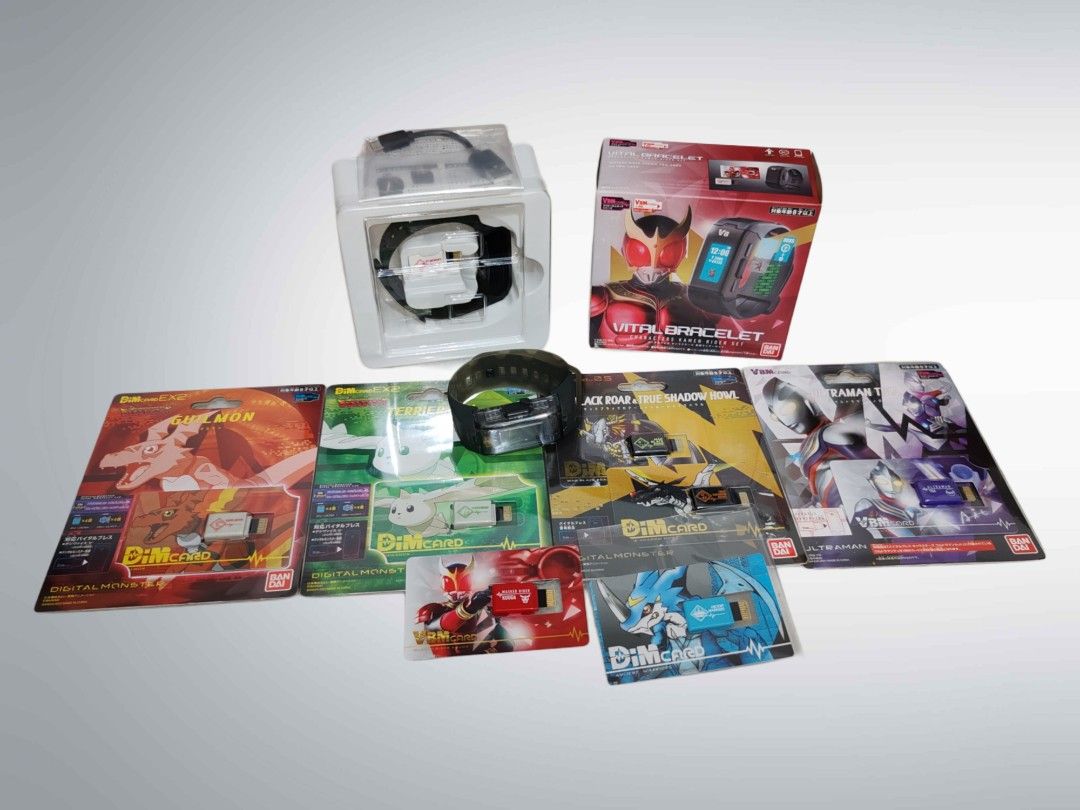 Bandai Vital Bracelet Digimon & Kamen Rider + 8 DiM Cards, Mobile ...