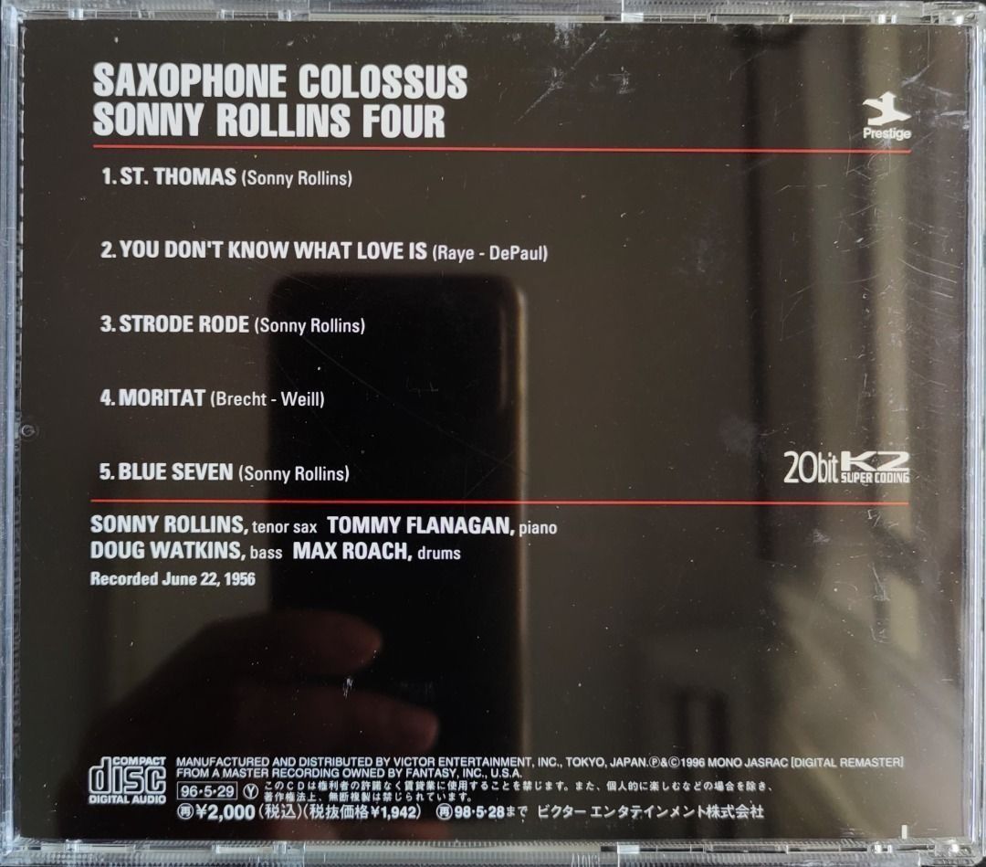 CD / AUDIOPHILE, 20 BIT K2 HQ CD, JAPAN (1996) / SONNY ROLLINS ...