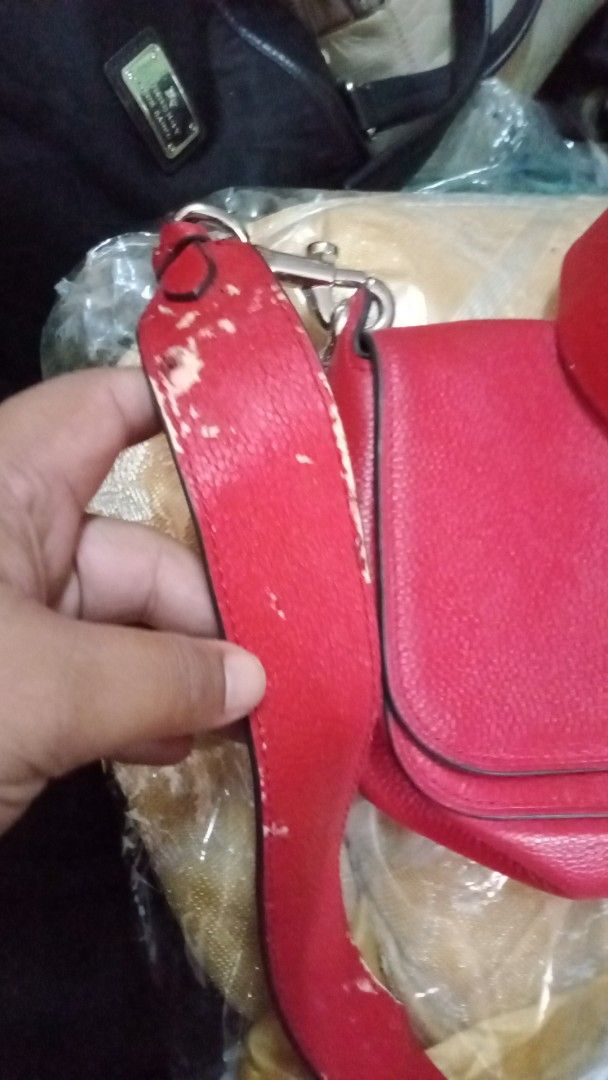 Coach Red Crossbody Bag..strap defect, Luxury, Bags & Wallets on Carousell