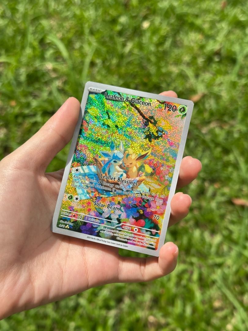 Custom Leafeon Glaceon Proxy Pokémon TCG card Cuddle Series Cardart ...