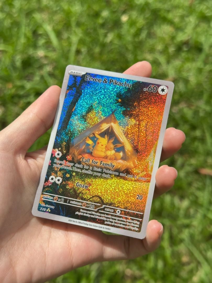Custom Pikachu Eevee Proxy Pokémon TCG card Cuddle Series Cardart ...