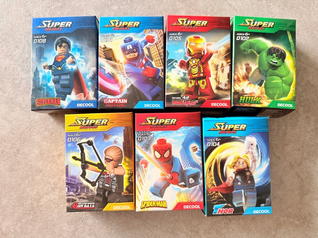 Decool Super Heroes Lego Figurines, Hobbies & Toys, Toys & Games on Carousell