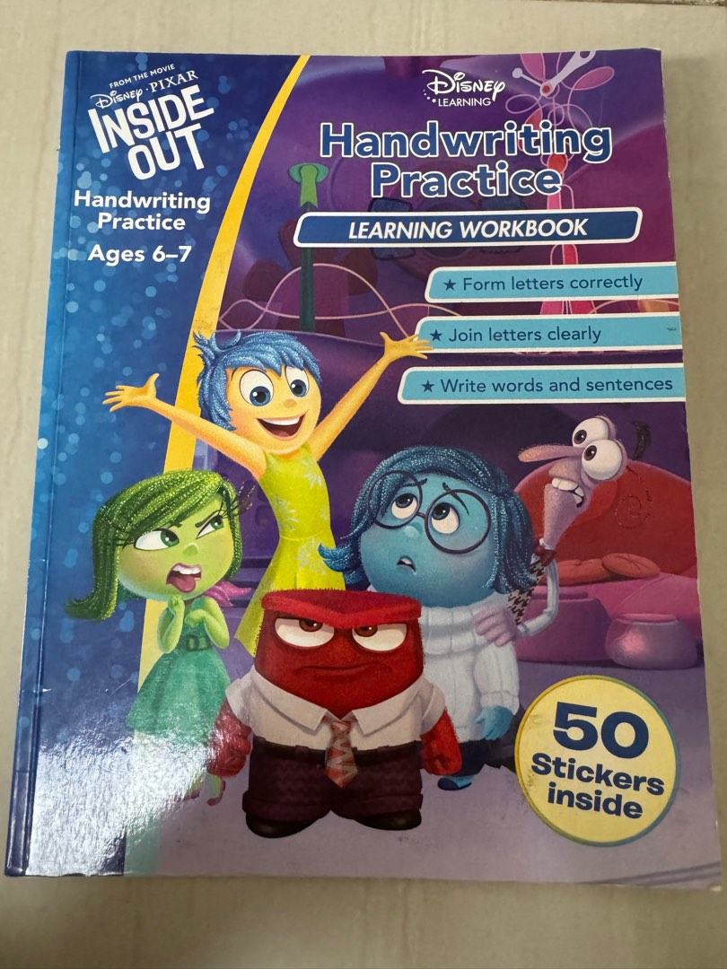 Disney Pixar Inside Out Handwriting Practice Learning Workbook, Hobbies ...