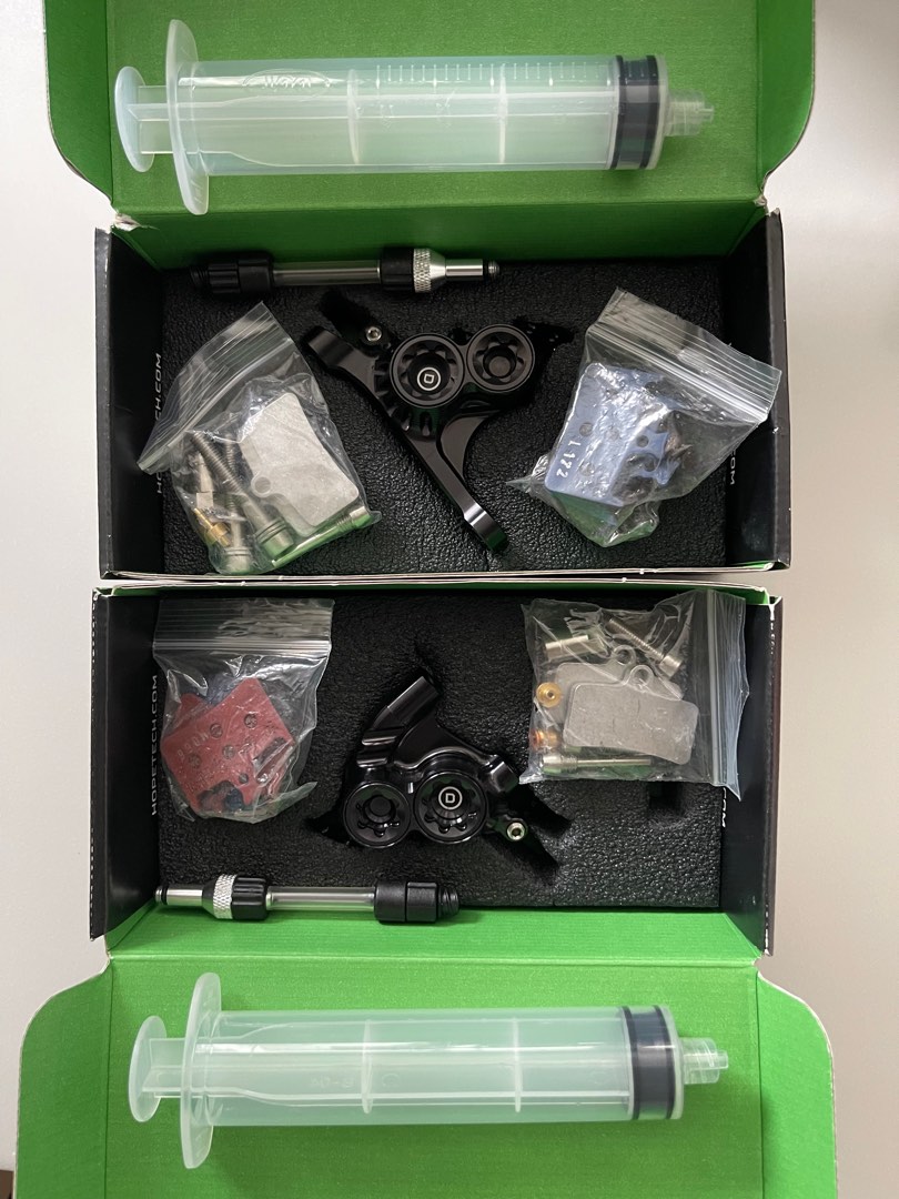 Hope Tech RX4+ Disc Brake Calipers, Sports Equipment, Bicycles & Parts ...
