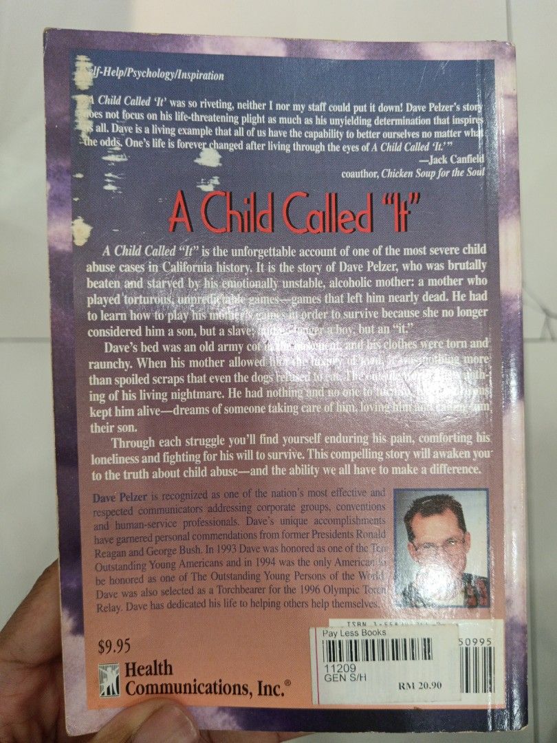 (JG) A Child Called "It" by Dave Pelzer, RM10 + RM10 For Postage (WM ...