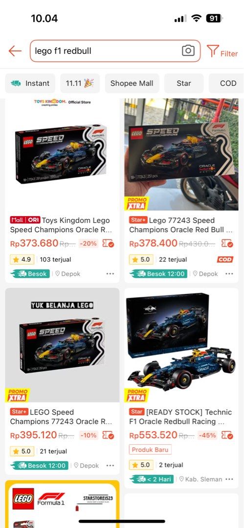 LEGO Speed Champions 77243 Oracle Red Bull Racing RB20 F1® Race Car ...