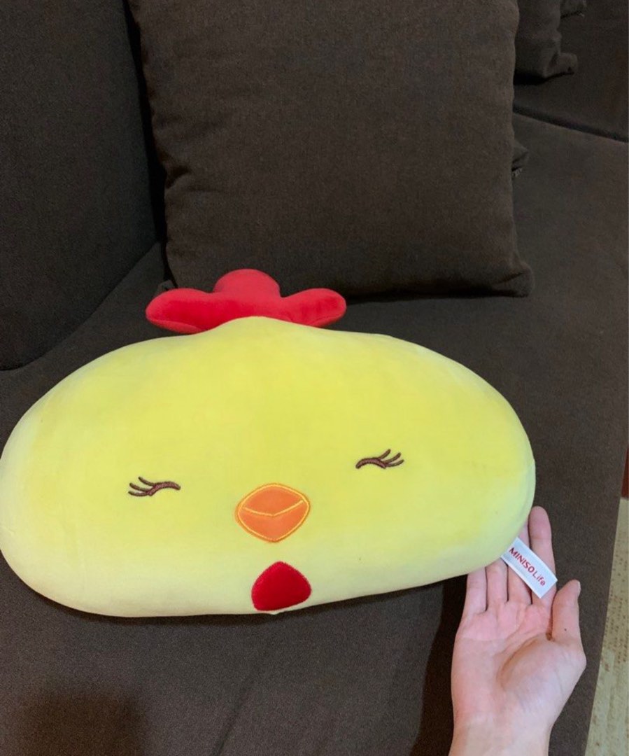 Miniso Chicken stuff toy, Furniture & Home Living, Bedding & Towels on ...