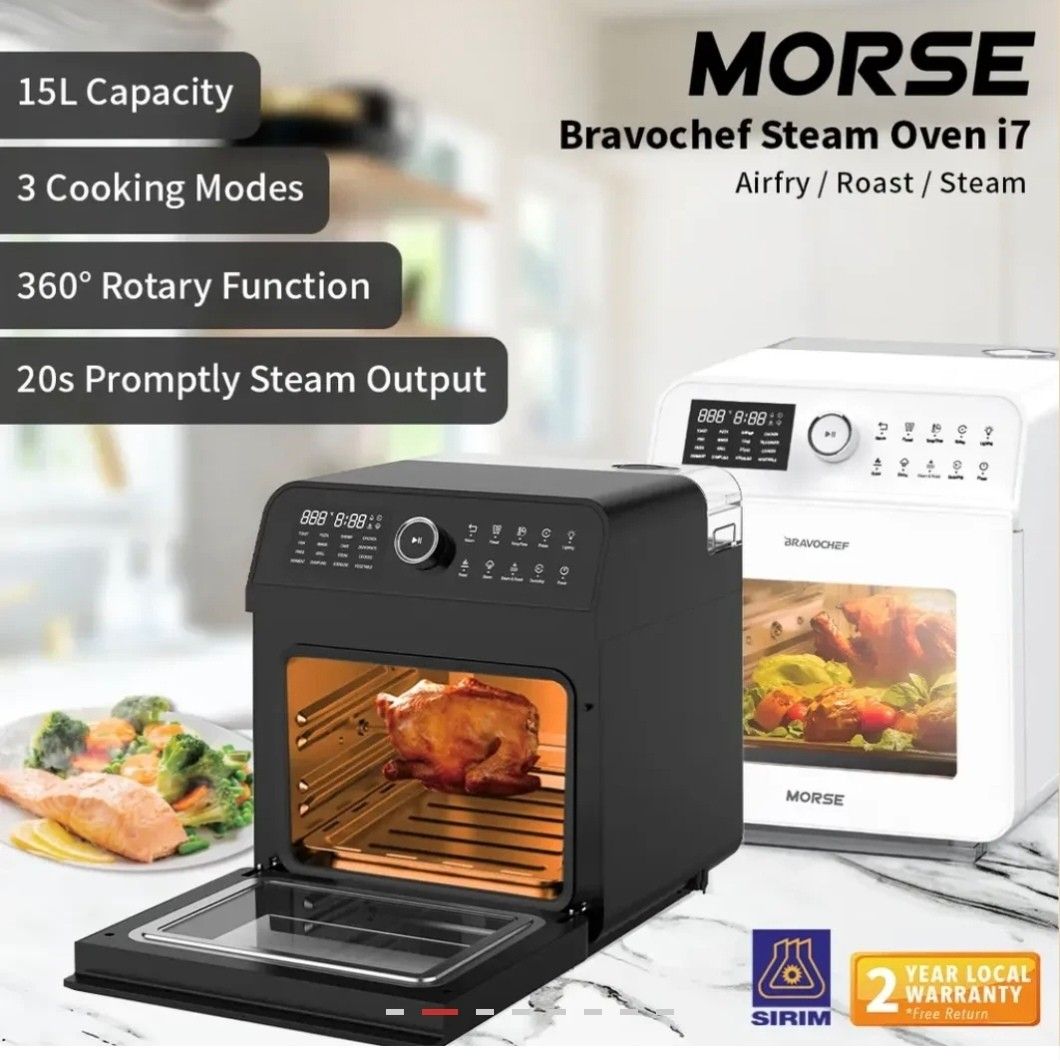 MORSE 15L Bravochef Steam Oven i7, TV & Home Appliances, Kitchen ...