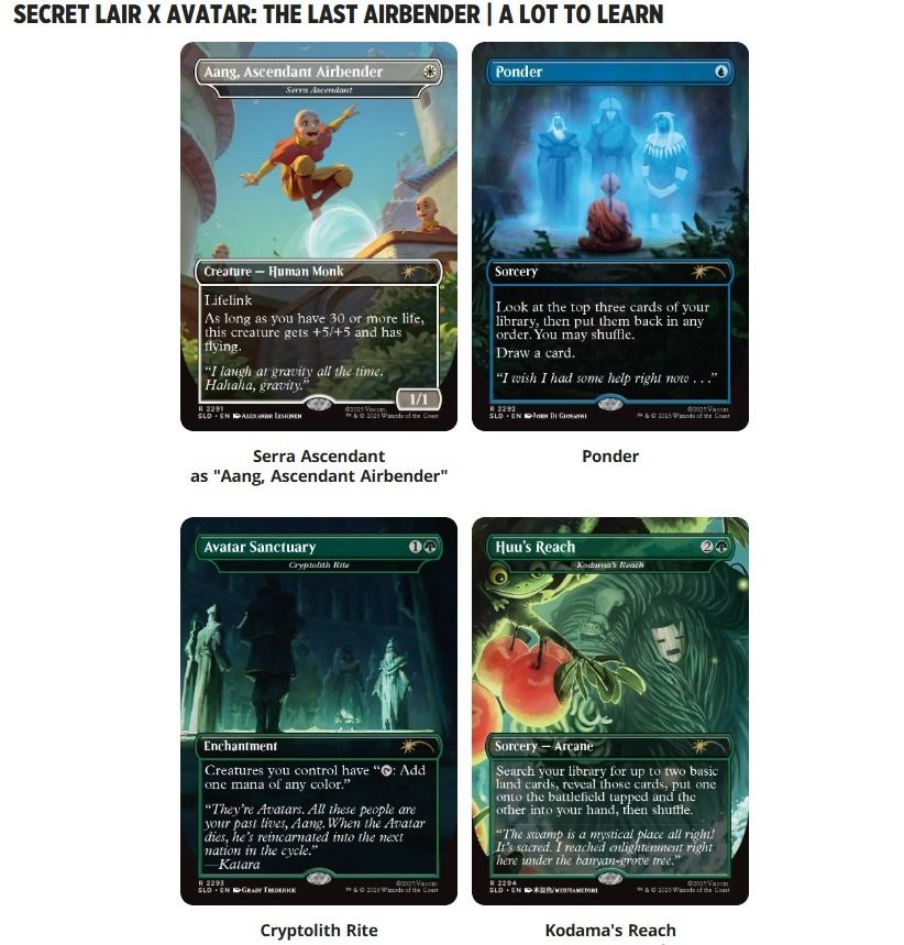 Mtg Secret Lair: Avatar: The Last Airbender™ Superdrop (Pre order), 興趣及 ...