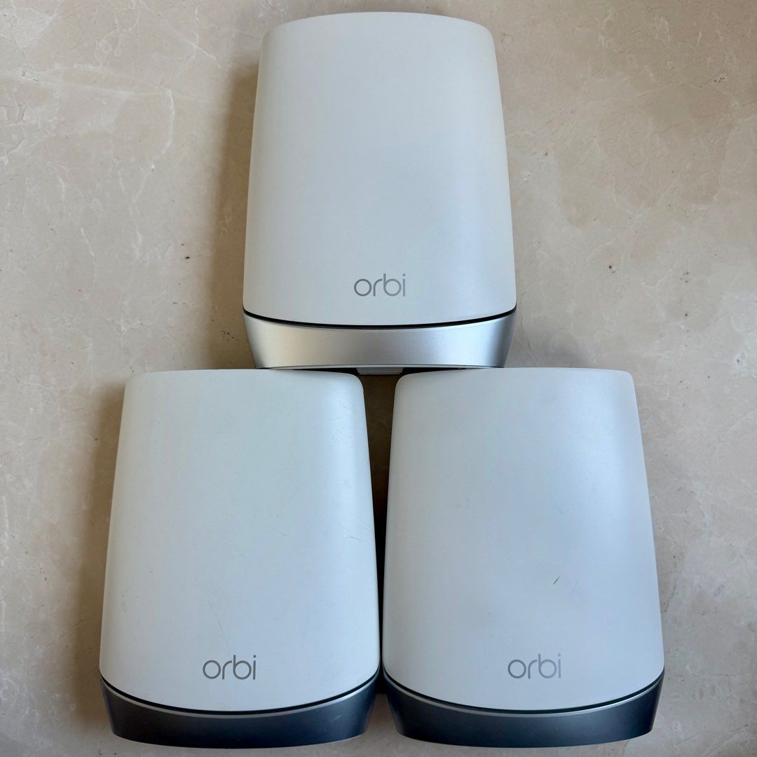 Netgear Orbi RBR750 RBS750 Router 路由器 WiFi 6 Mesh 無線系統 (3件裝，1主機 Router ...