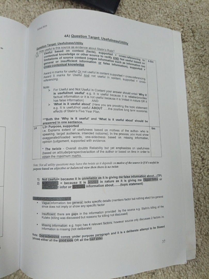 O LEVEL History/ Elective history SBQ Formats and Examples, Hobbies ...