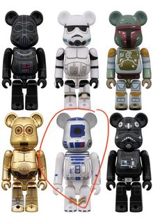 BE@RBRICK 1000% Star Wars series Chewbacca, C-3PO, Darth Maul & Kylo ...