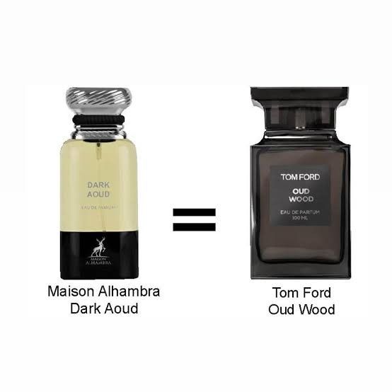 Dark Aoud edp 80ml by Maison Alhambra for men Dupe of Tom Ford Oud Wood ...