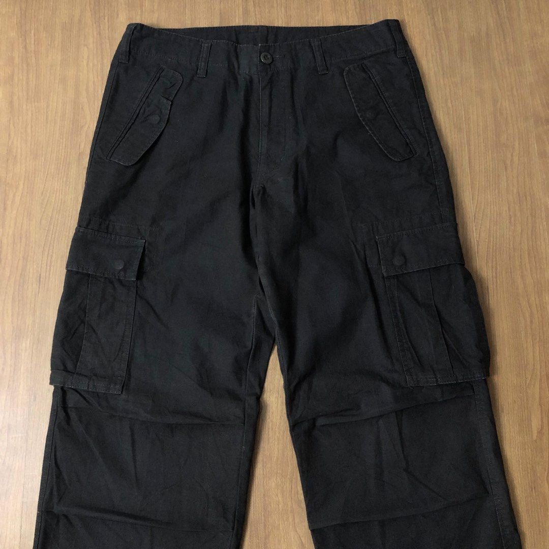 Vintage Cargo Pants Uniqlo GU Dark Brown, Fesyen Pria, Pakaian ...