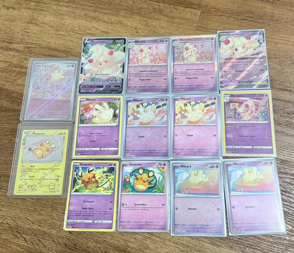 WTS dedenne, milcery, alcremie, togepi, ditto cute pokemon cards/ cute ...