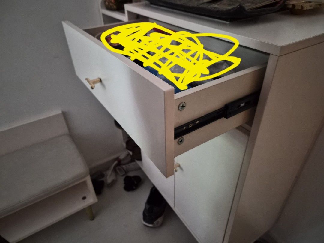 2 White Shoe Cabinet with Storage and Bench, Furniture & Home Living ...