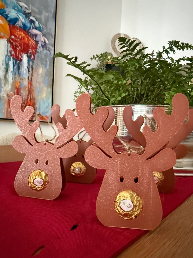 3D printer Christmas Reindeer Decoration with Ferrero Rocher, Furniture ...