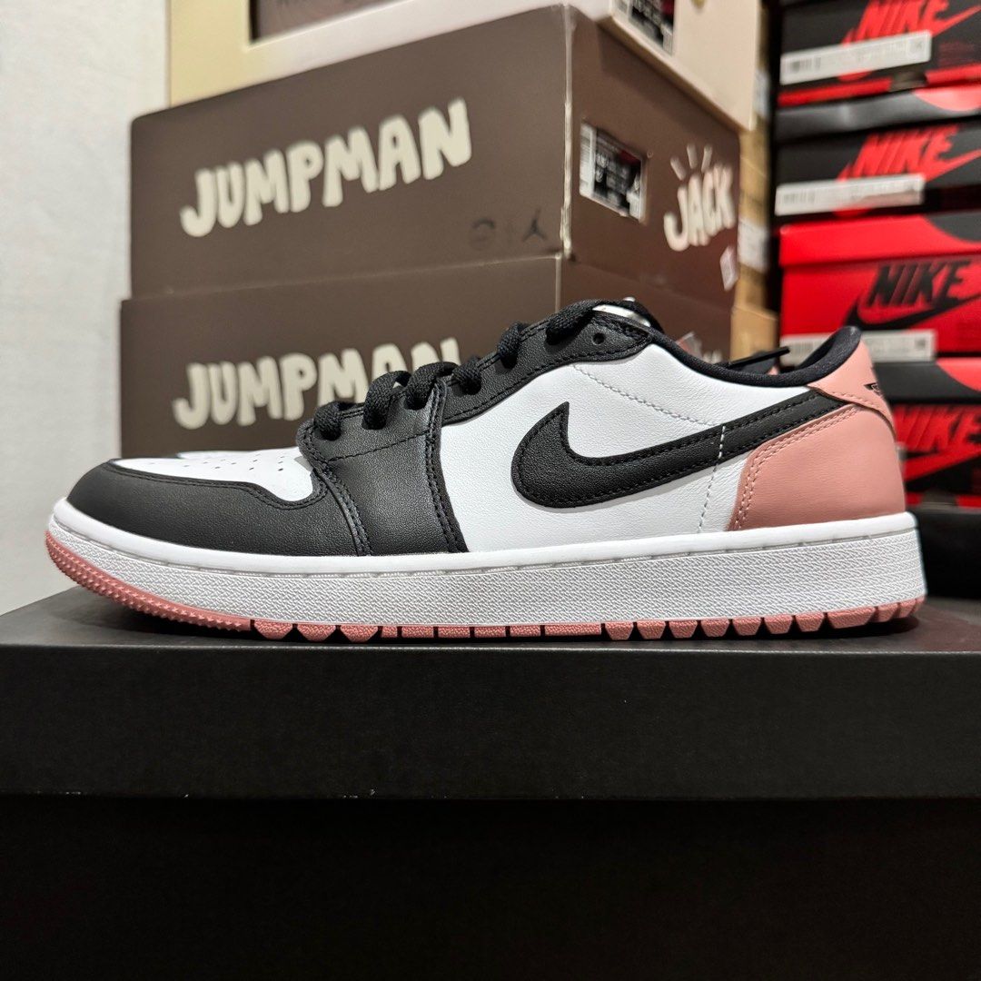 (AJ1) AIR JORDAN 1 LOW GOLF ‘Rust Pink’, Men's Fashion, Footwear ...