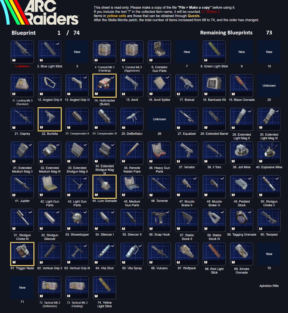 ARC Raiders Blueprints, Workbench Materials & Items, Sports Equipment, Sports & Games, Racket ...
