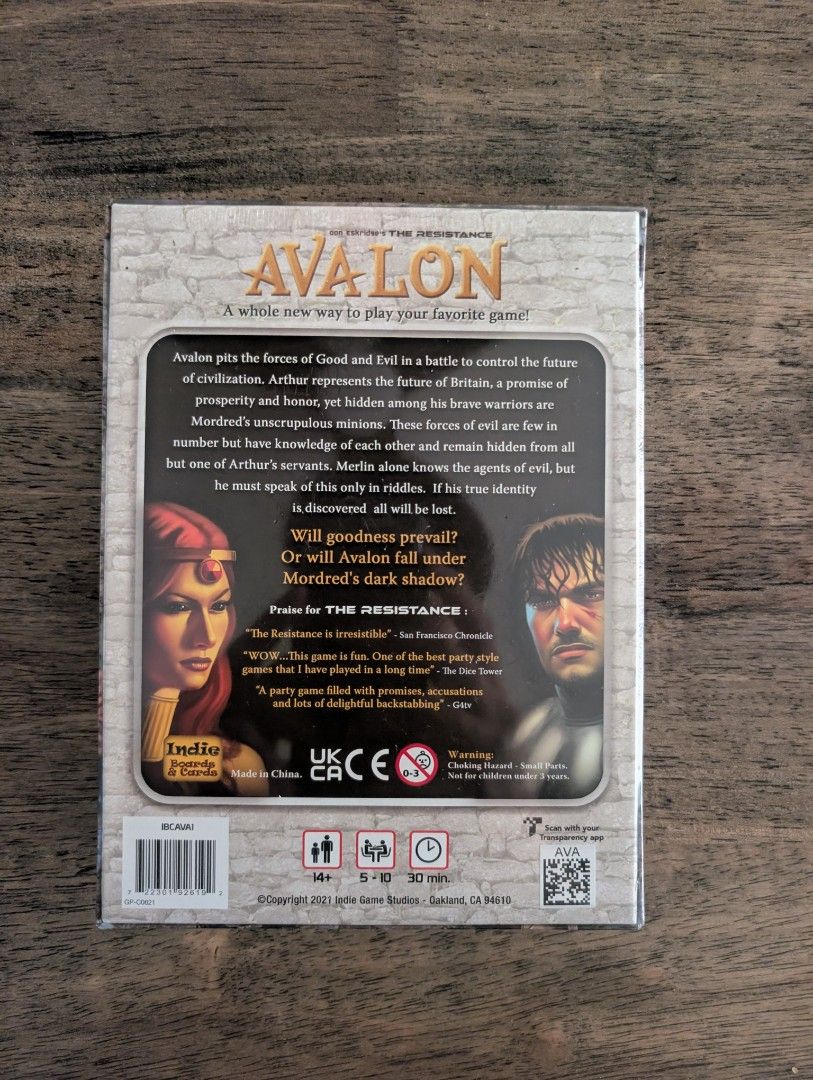 Avalon Board Game - Indie Boards & Cards (Brand new / sealed), Hobbies ...
