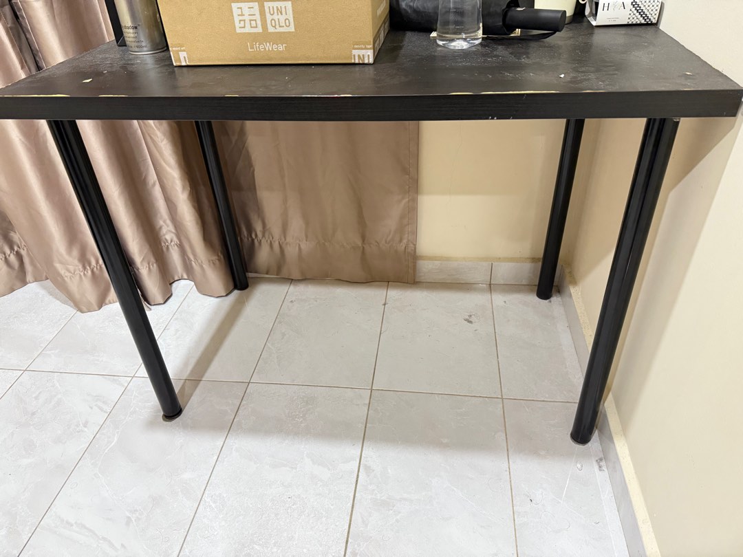 Black Study Table, Furniture & Home Living, Furniture, Tables & Sets on ...