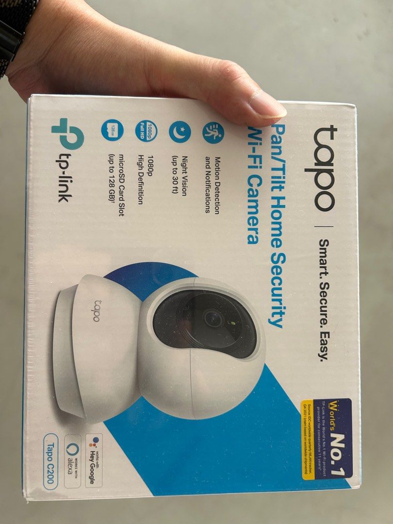 (Brand New) TP-Link Tapo C200 Pan/Tilt Wi-Fi Home Security Camera ...