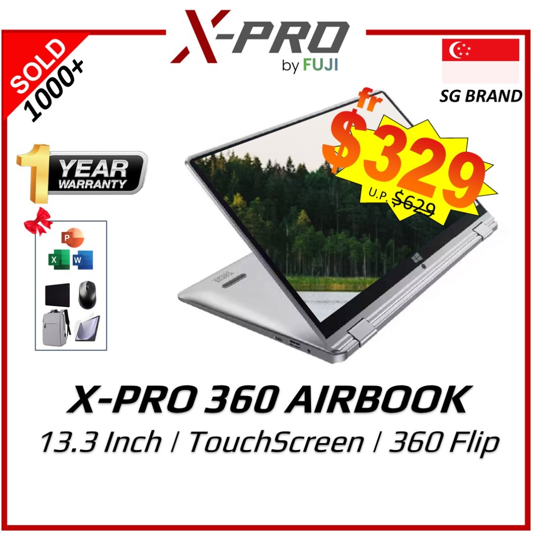 Brand New X-PRO 360 Flip + Touch Screen Laptop - Up To 12GB RAM + 512GB ...