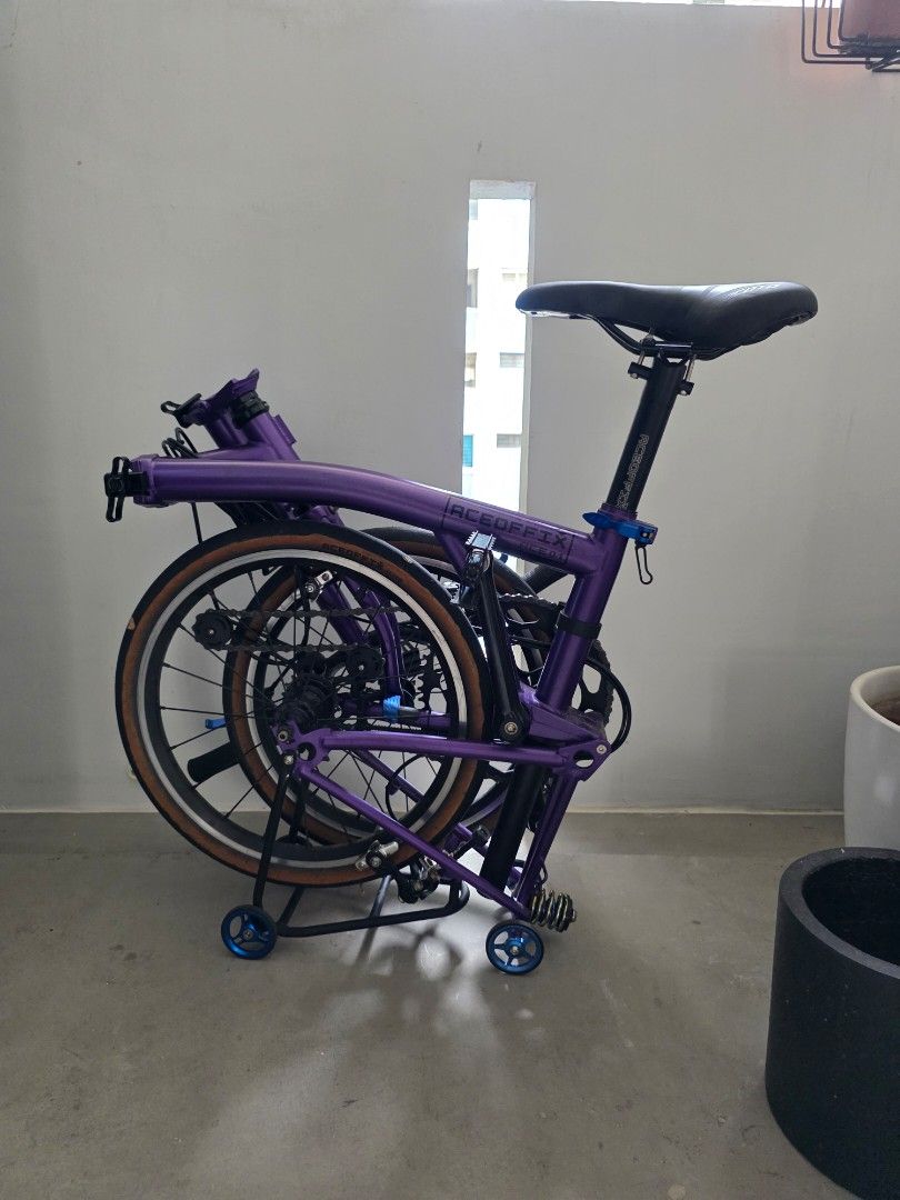 Aceoffix folding Bike - Purple, Sports Equipment, Bicycles & Parts, Bicycles on Carousell