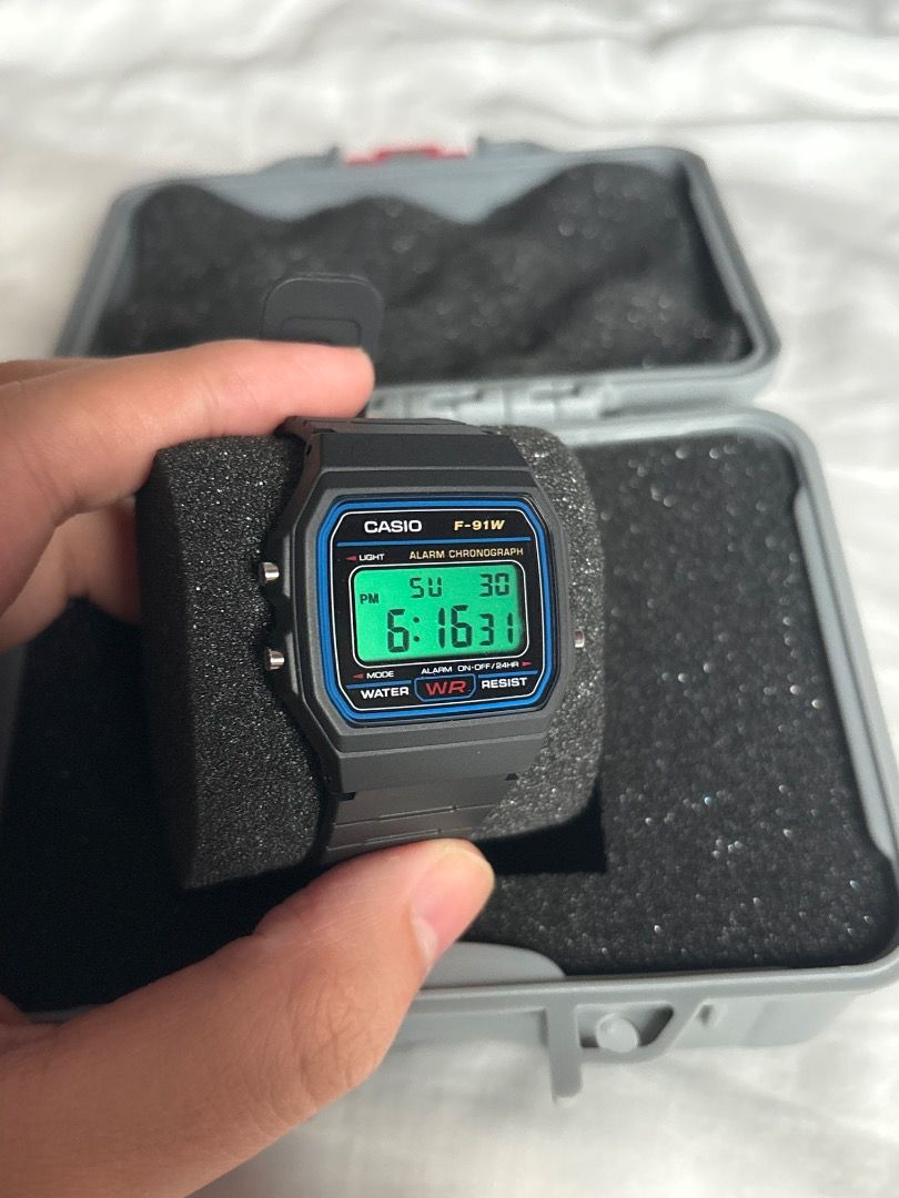 casio f91 mod “mint green”, Men's Fashion, Watches & Accessories ...
