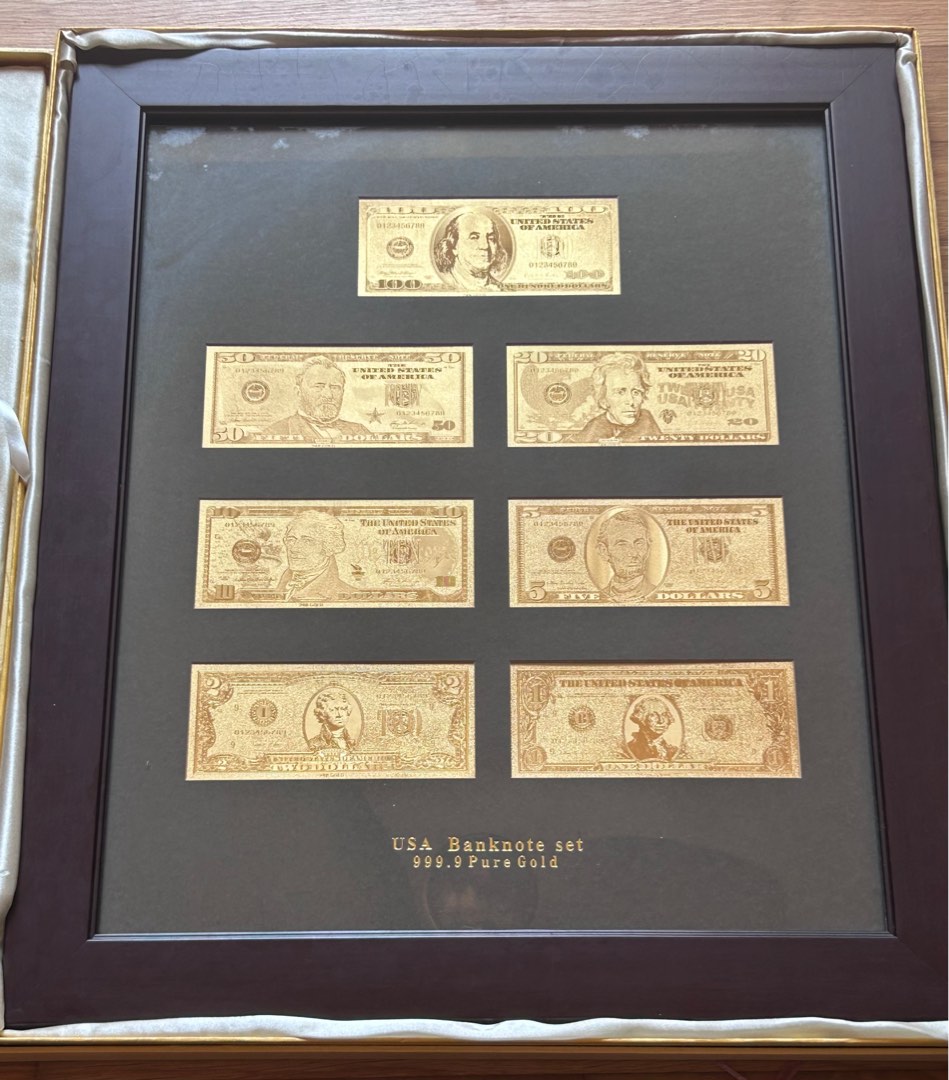 Commemorative USA Banknote set 999.9 Pure Gold, Hobbies & Toys ...