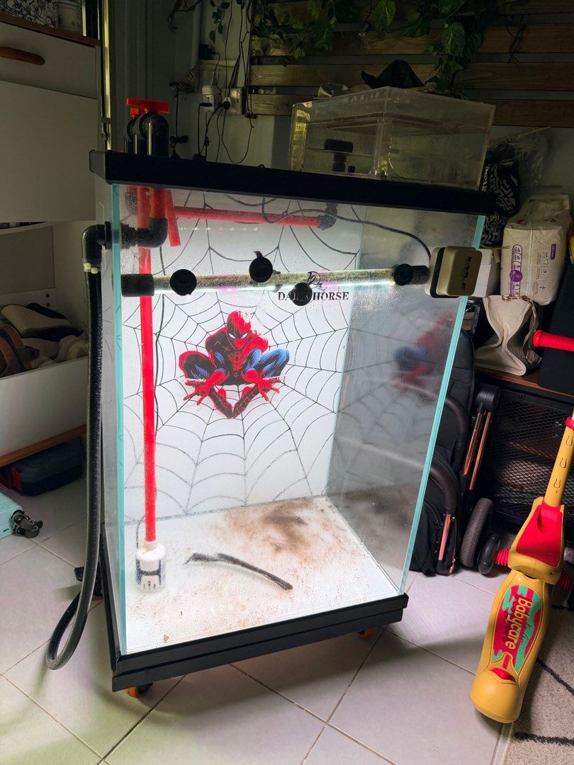 Custom Aquarium with Spider-Man Theme, Pet Supplies, Homes & Other Pet ...