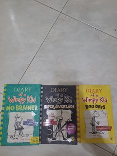 Diary of a Wimpy Kid Books - No Brainer & Hot Mess, Hobbies & Toys ...