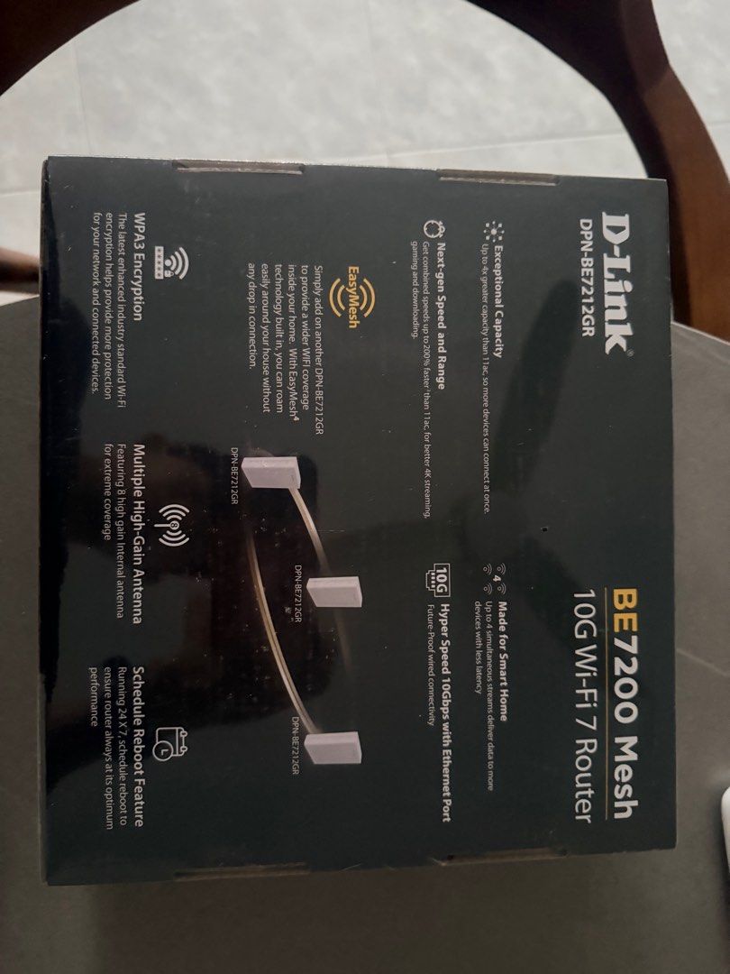 D-Link BE7200 Mesh 10G Wi-Fi 7 Router, Computers & Tech, Parts ...