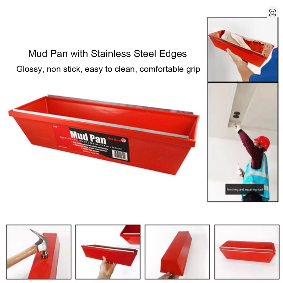 Drywall Tool Plastic Mud Tray Pan Mixing Plastering Crafting, Furniture ...