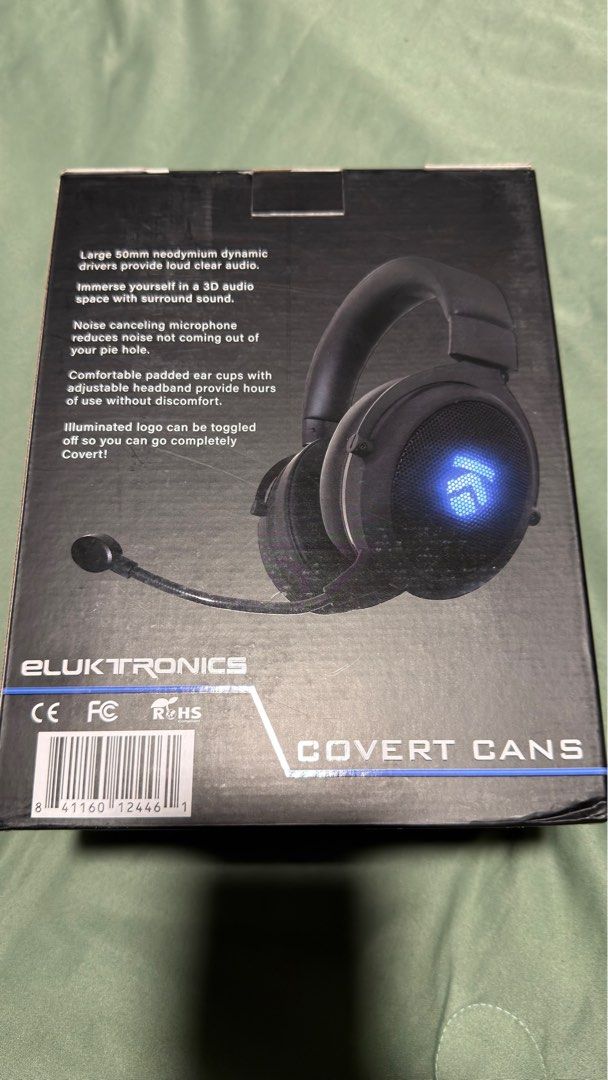 ELUKTRONICS Covert Cans Wireless Gaming Headset, Audio, Headphones ...
