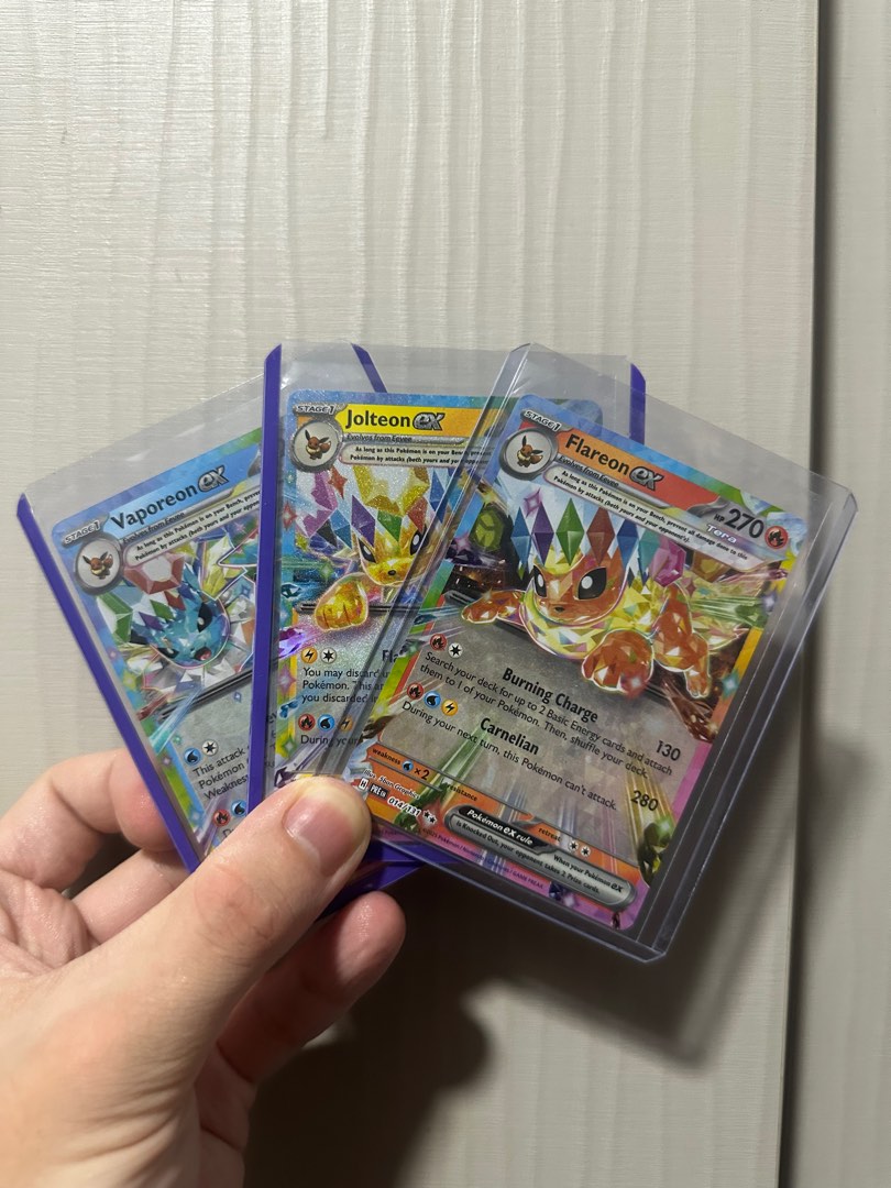 Flareon ex Vaporeon ex Jolteon ex Prismatic Evolution Pokemon IR SIR ...
