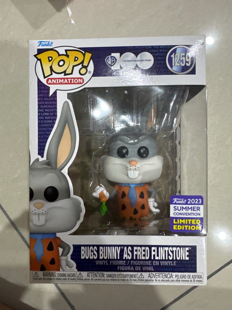 Funko Pop! Animation Bugs Bunny as Fred Flintstone #1259, Hobbies ...