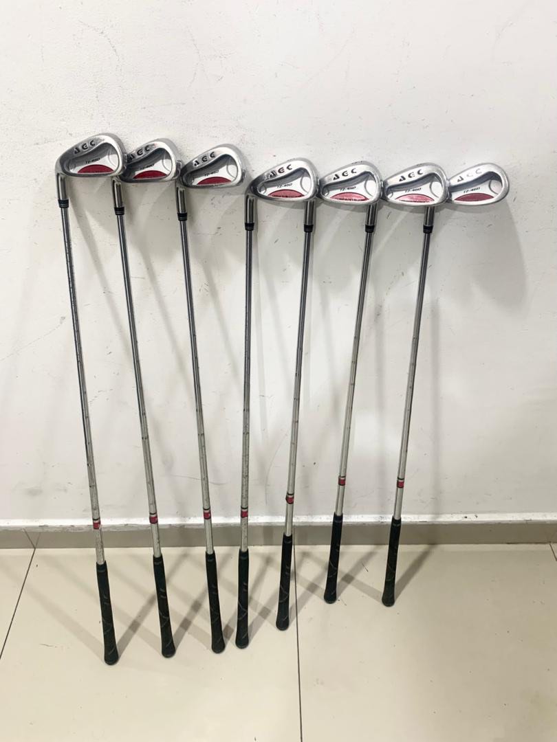 Golf Lefty Iron Set AGC TZ-460 5,6,7,8,9,P,S Steel Uniflex, Sports ...