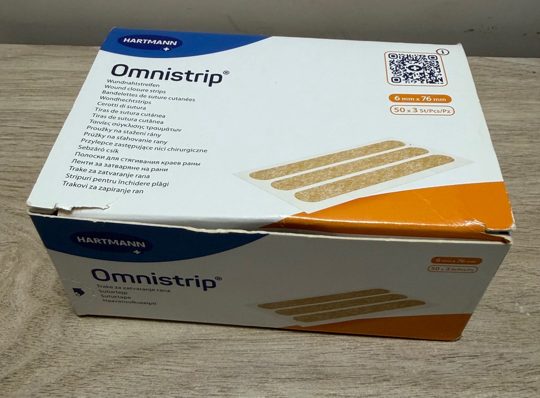 Hartmann Omnistrip 傷口縫合膠帶 6mmx76mm, 健康及營養食用品, 醫療用品和工具 - Carousell
