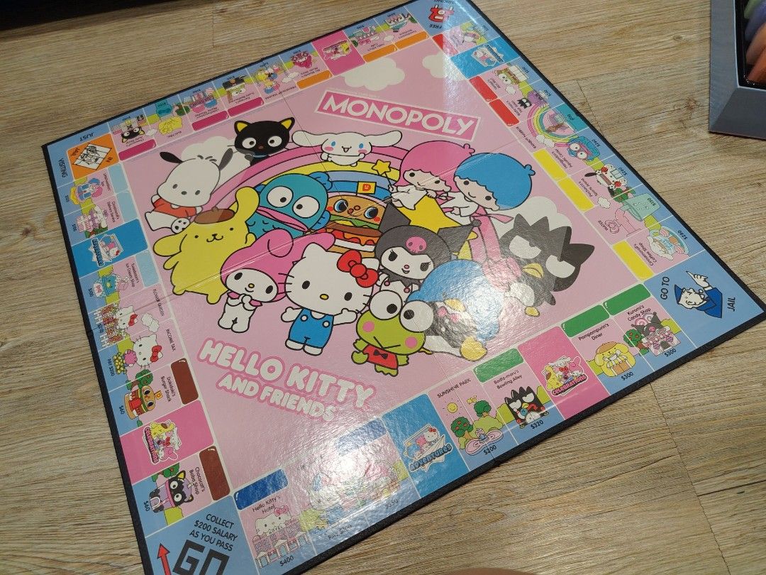 Hello Kitty and Friends Monopoly Board Game, Hobbies & Toys, Toys ...
