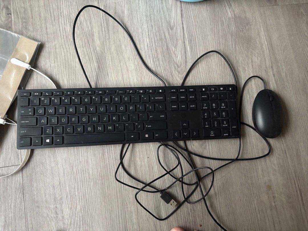 HP Wired Keyboard and Mouse Set, Computers & Tech, Parts & Accessories ...