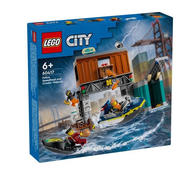Lego City 60417 Police Speedboat and Crook Hide Out, Hobbies & Toys ...