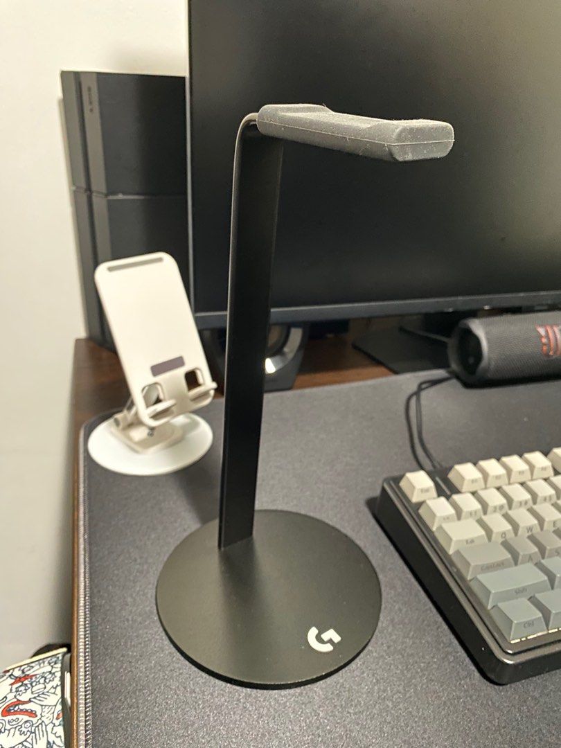 Logitech Headphone Stand - Black, Audio, Headphones & Headsets on Carousell