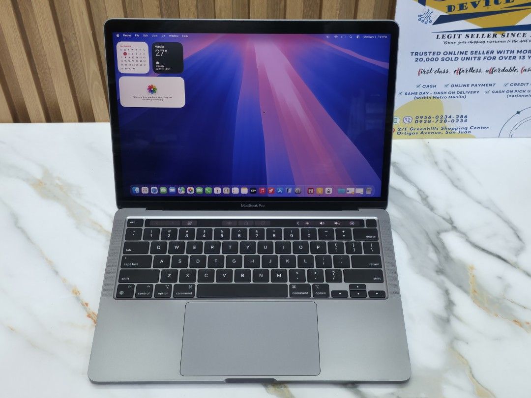 Macbook Pro 13 inch A2338 YM 2020 M1 Retina Display 16GB RAM 512GB SSD ...