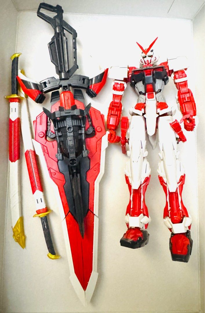 二手已砌MG master grade 高達模型 Gundam 1/100 1:100 version 機動戰鋼彈高達 Gundam seed 外傳 Msv Gundam Astray Red ...
