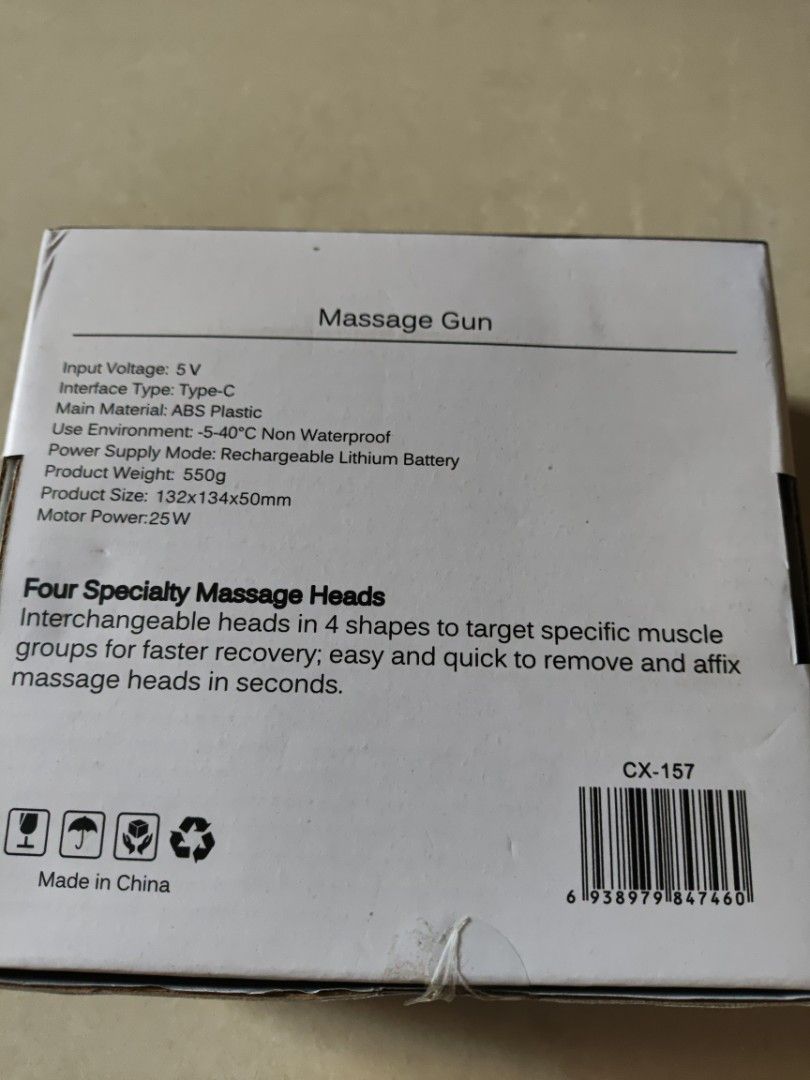 New Mini Muscle Massage Gun - Compact & Silent, Health & Nutrition ...