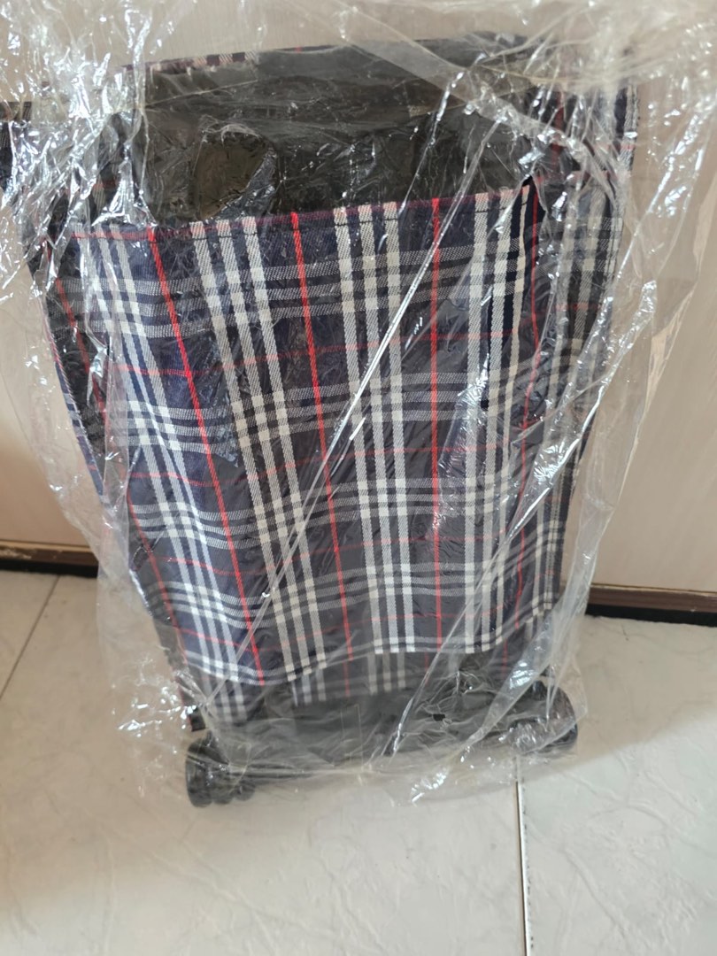 New Plaid Pattern Trolley Bag, Hobbies & Toys, Travel, Luggage on Carousell