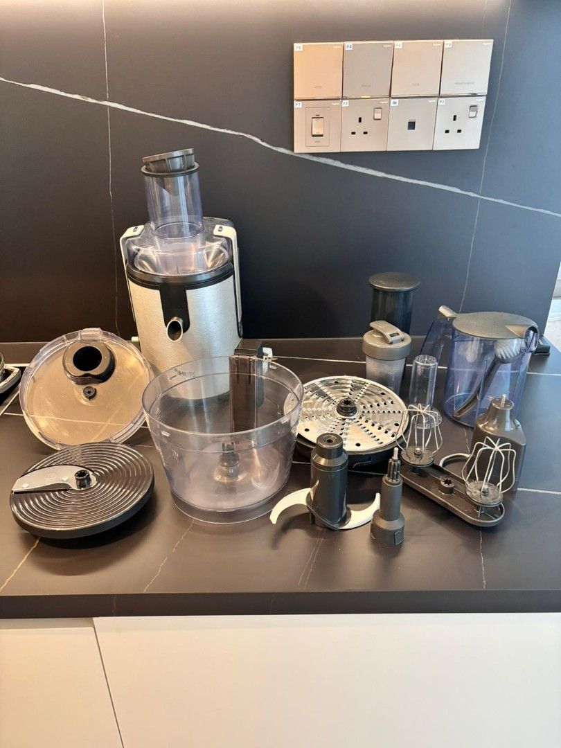 Philips Food Processor HR1956/00 Juicer Blender, TV & Home Appliances ...